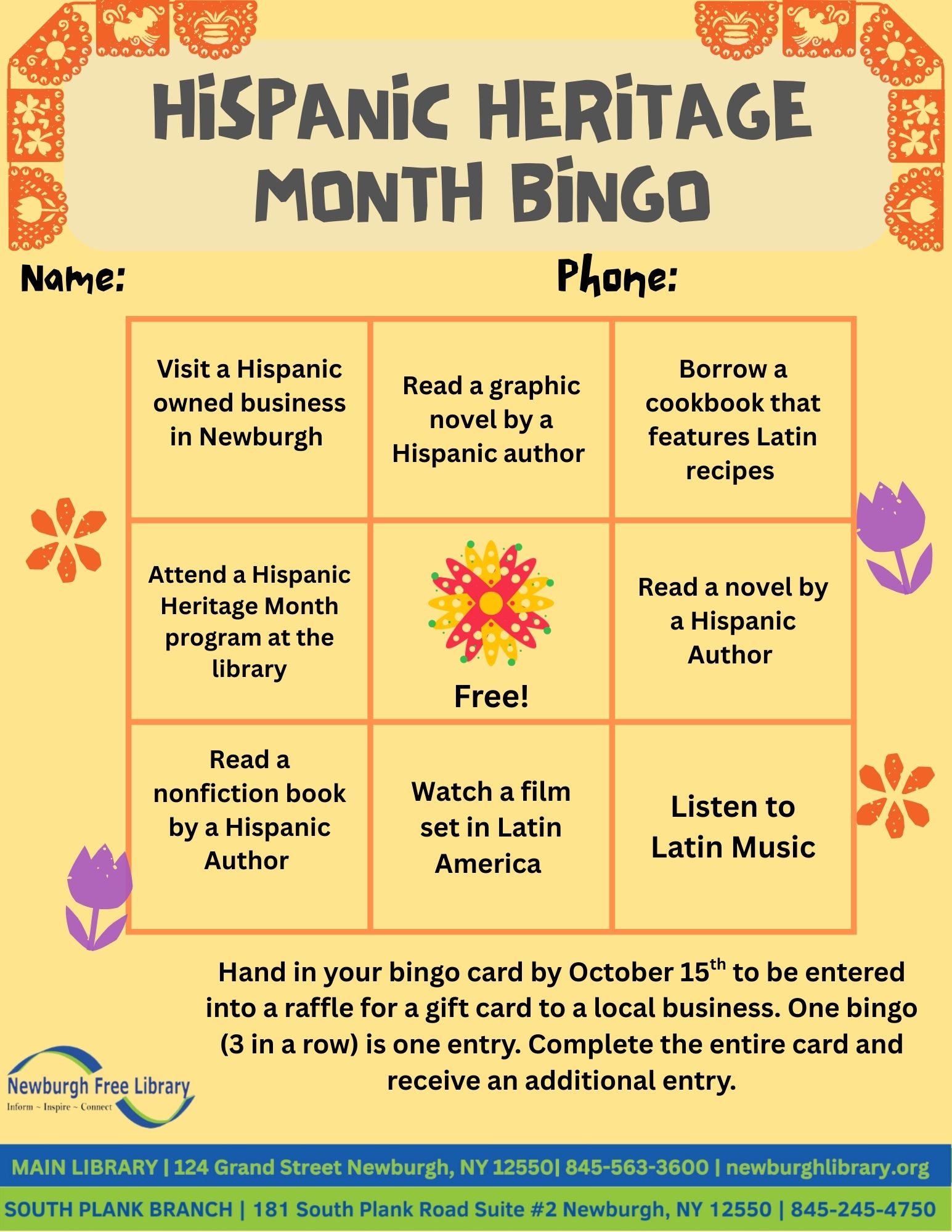 Hispanic Heritage Month / Programas del mes de la Herencia Hispanica ...